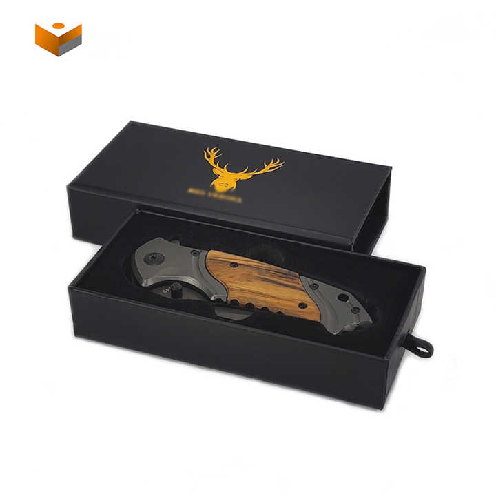 Custom Logo Hard Cardboard Paper Drawer Pocket Knife Box