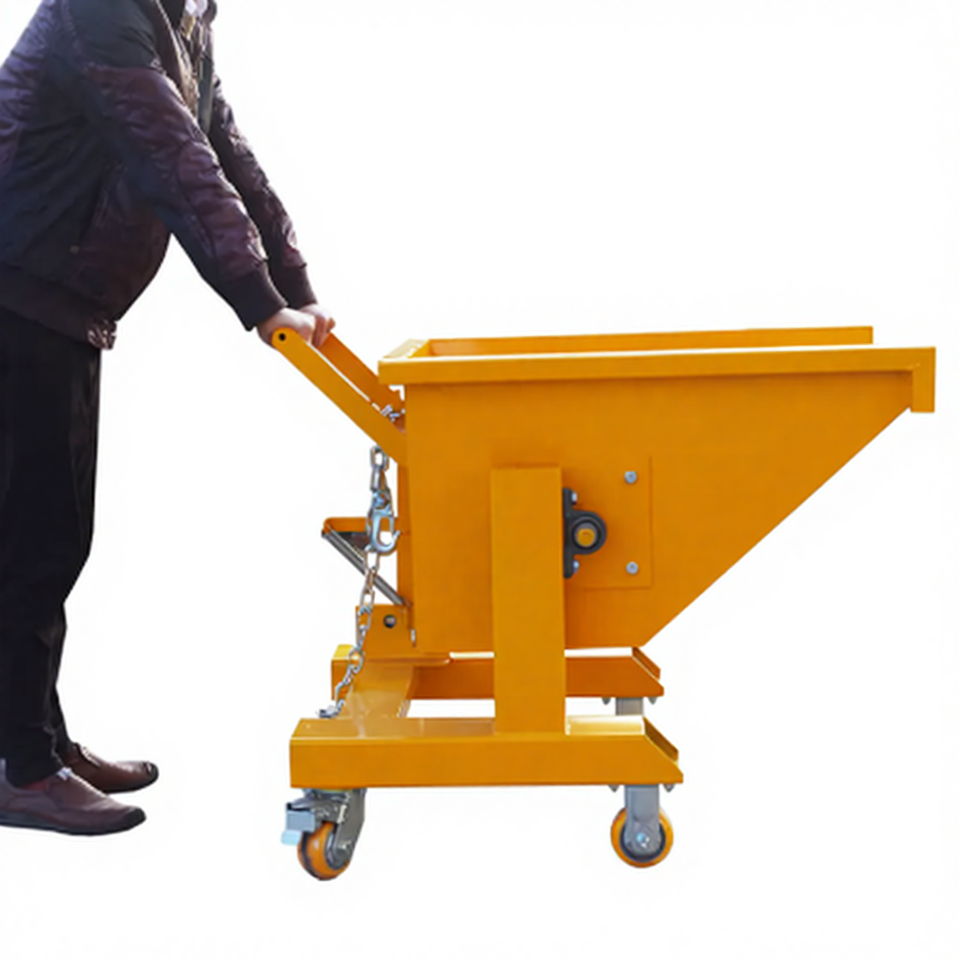 Lever Release Rollover Bin Heavy Duty Steel Forklift Accessible Waste ...