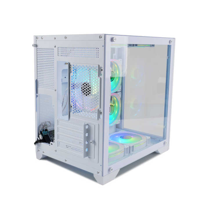 Manmu Mid Tower White Gaming PC Case - ATX/MicroATX PC Cabinet with USB ...