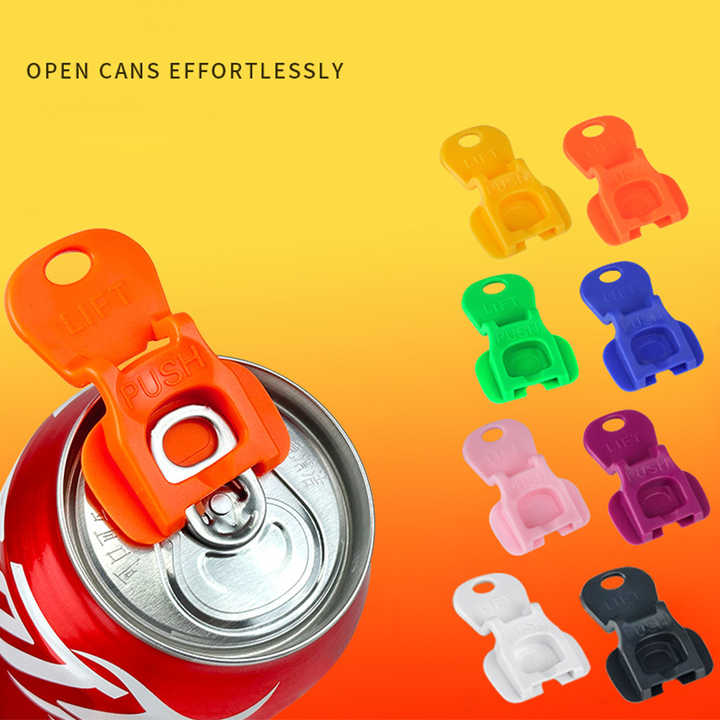 12PCS Manual Easy Tab Opener Drink Protector Cap Portable Leakproof ...