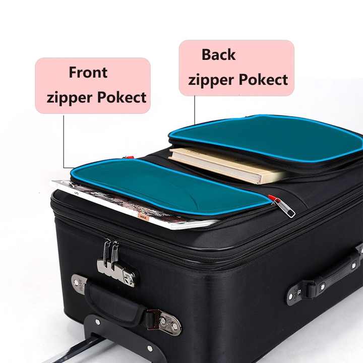 Suitcase with Removable Wheels - Expandable Capacity Trolley Bag