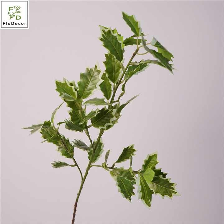 New Artificial Holly Stem Real Touch Greenery Green Leaves Decoration ...