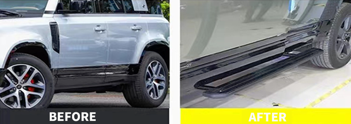 Electric Side Steps for Land Rover Defender - Bamboo Quality