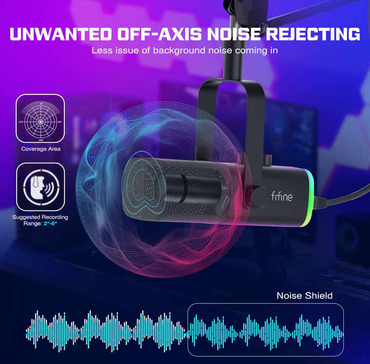 Fifine AM8T Gaming Microphone - Professional Live Streaming