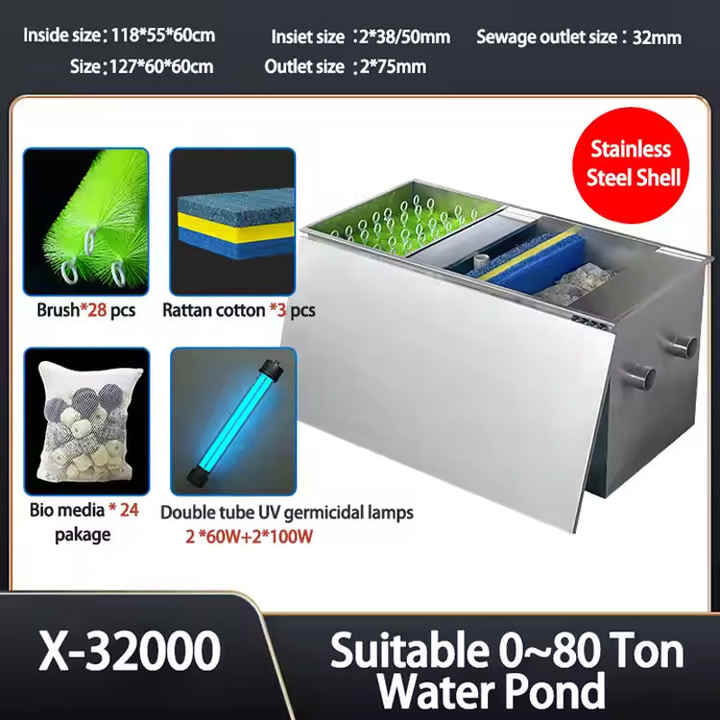 Stainless Steel Integrated Filter for Water Treatment Fish Pond and Koi ...