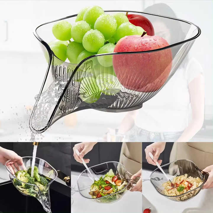 Multi-function Drain Basket Funnel,Gravy Fat Separator Colanders & Food ...