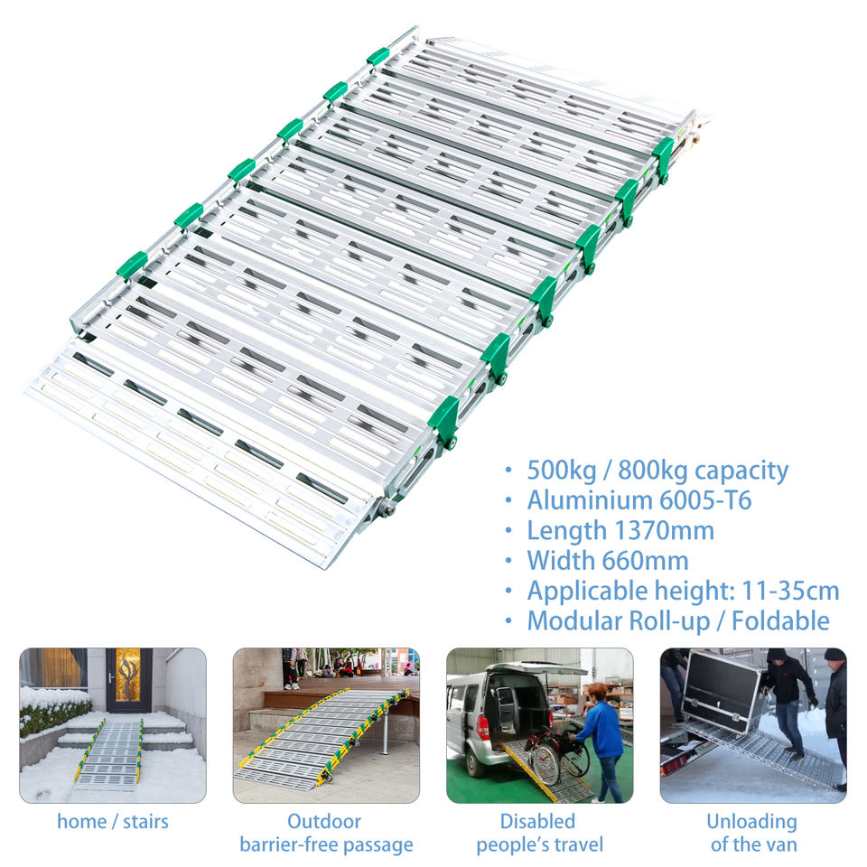 Aluminum Adjustable Car Ramps for Wheelchairs - ISO9001 Certified