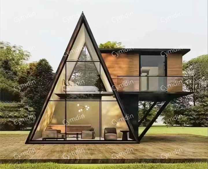 Cymdin Triangle Modular a-Frame Wooden Camper Container House