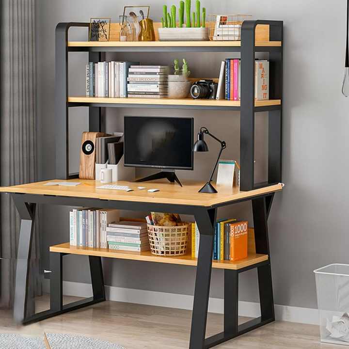 modern Space Saving 2 tiers bookshelf storage office student PC ...