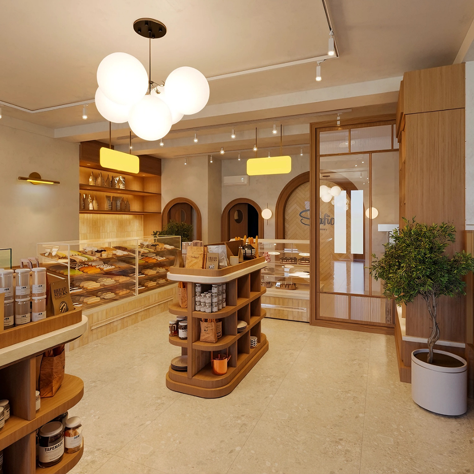 Factory Custom Natural Soft Wood Style Bakery Transparent Display ...
