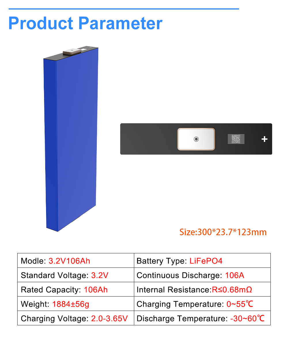 Gotion Pin Lưỡi 106ah Pin Dự Trữ Năng Lượng Lifepo4 3.2v Pin Lifepo4 3 ...