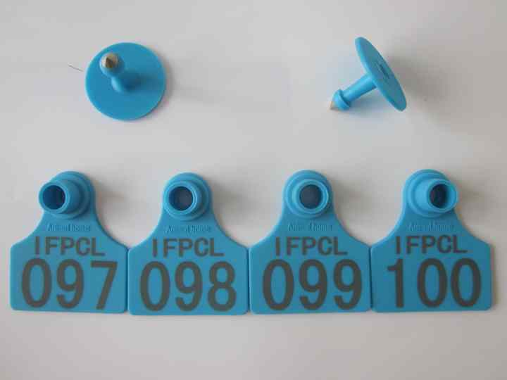 Customized Color Long Range Laser Printing Farm Animal Management Round ...