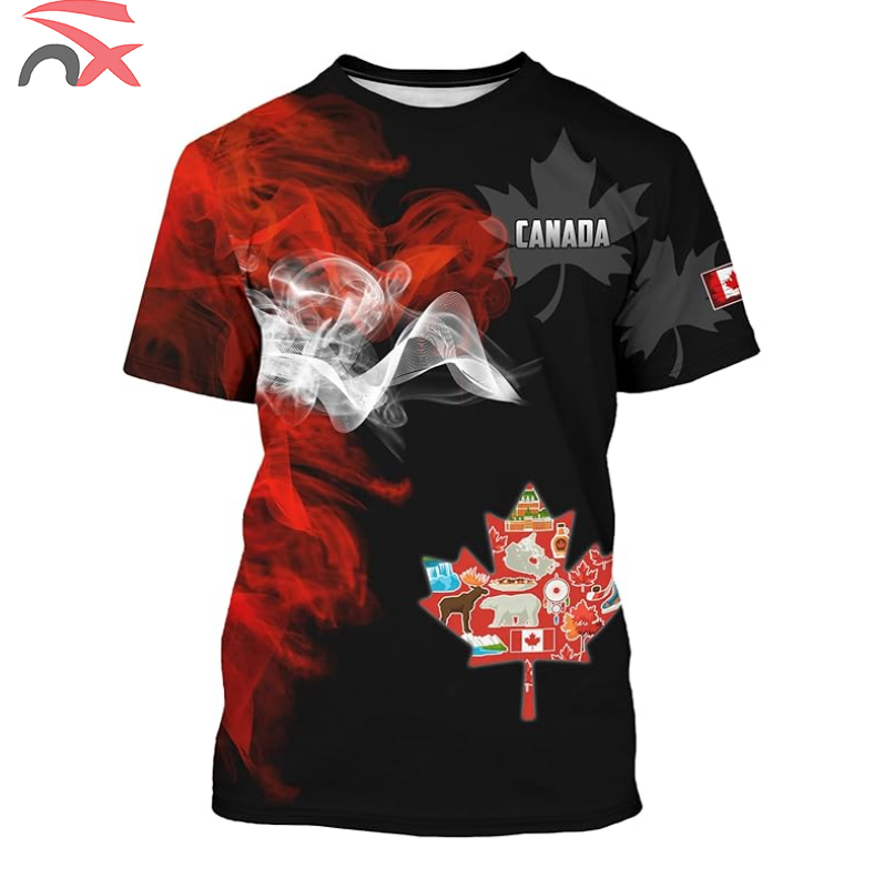 Selling 2026 Football Event Red White Color Canada Flag Training Shirt ...