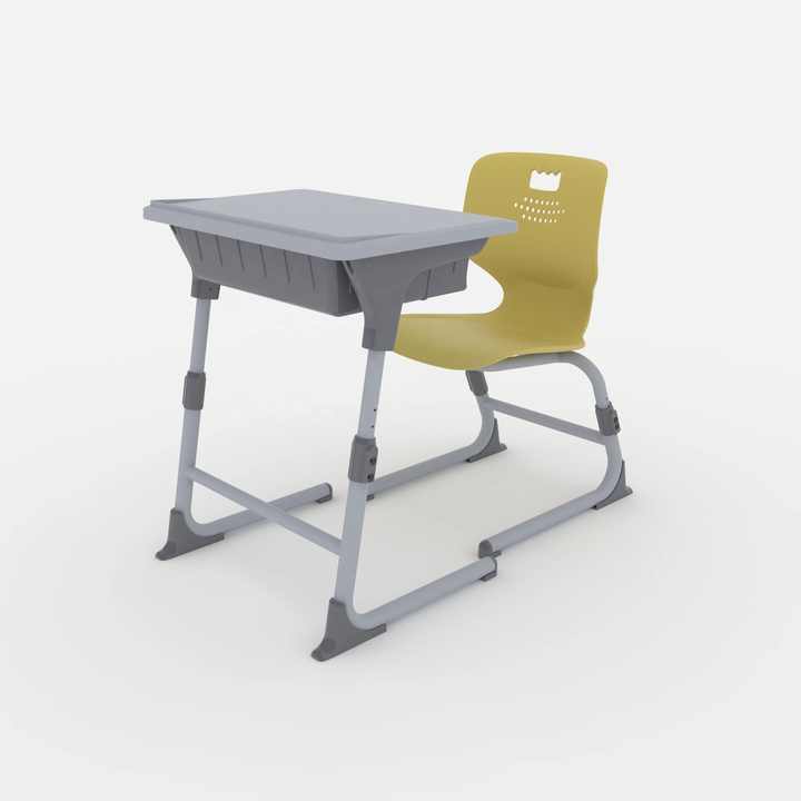 Modern School Furniture Single Student Classroom Desk And Chair Set ...