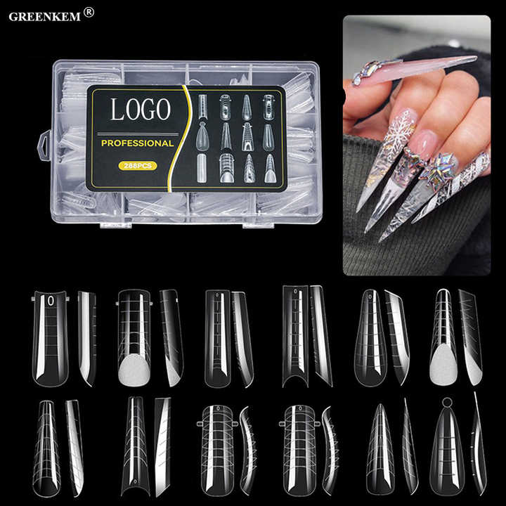 Nail Dual Forms Systems Mixed 12 Shape/Boxes Acrylic Nail Extension ...