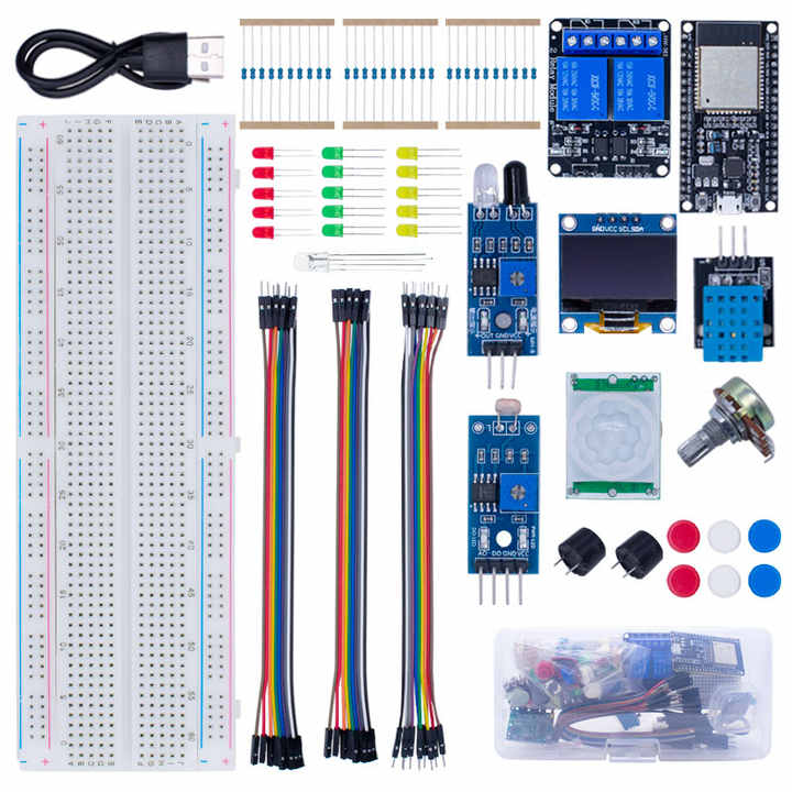DIY Starter Kit for ESP32 ESP-32S WIFI with Storage Box Learning Basic ...