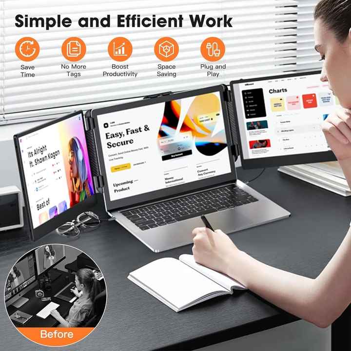 OEM ODM 14 Inch Folding Screen 360 Degrees With Full Function Triple ...