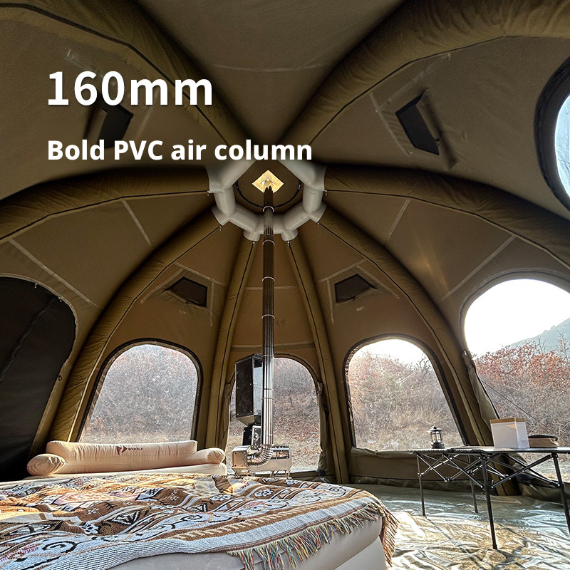 5m Diameter Oxford TC Cotton Inflatable Geodesic Dome Tent Air Cabin ...