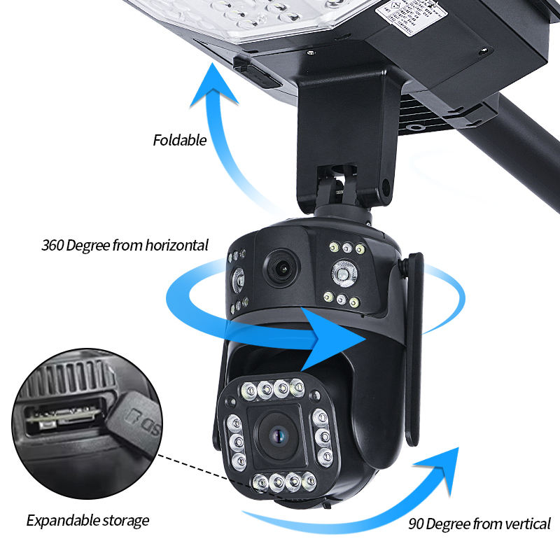 Outdoor Integrated Ai Solar Camera Lighting - 2 in 1 Solar Security ...