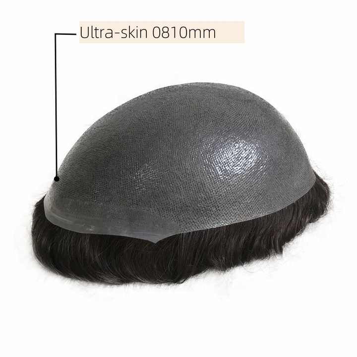 Ultra Thin Skin 0810mm Toupees - Natural Men's Hair Replacement