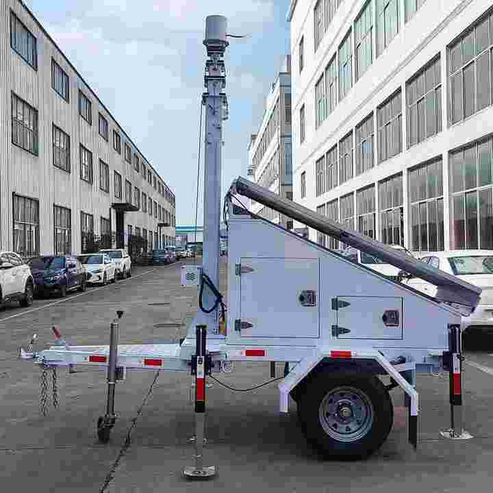 Custom-made Solar Lighting Tower Trailer for Construction