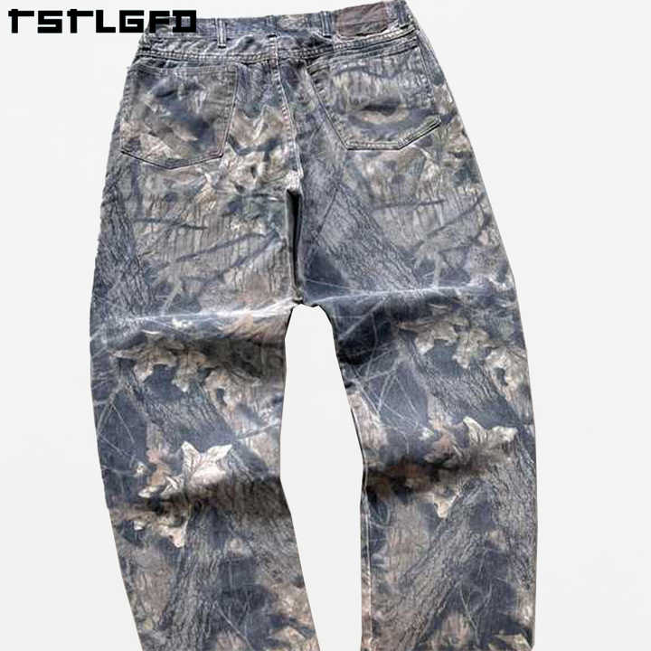 Custom High Quality Cotton Hunting Real Tree Camo Stacked Baggy Jeans ...