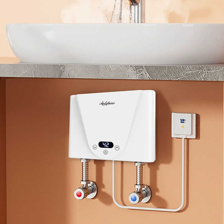 110v 220v Instant Water Heater Bathroom Aluminum element Instant Hot ...