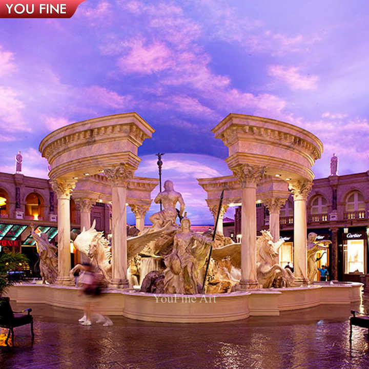 Customizable Italian Marble Water Fountains Luxury European Hand Carved ...