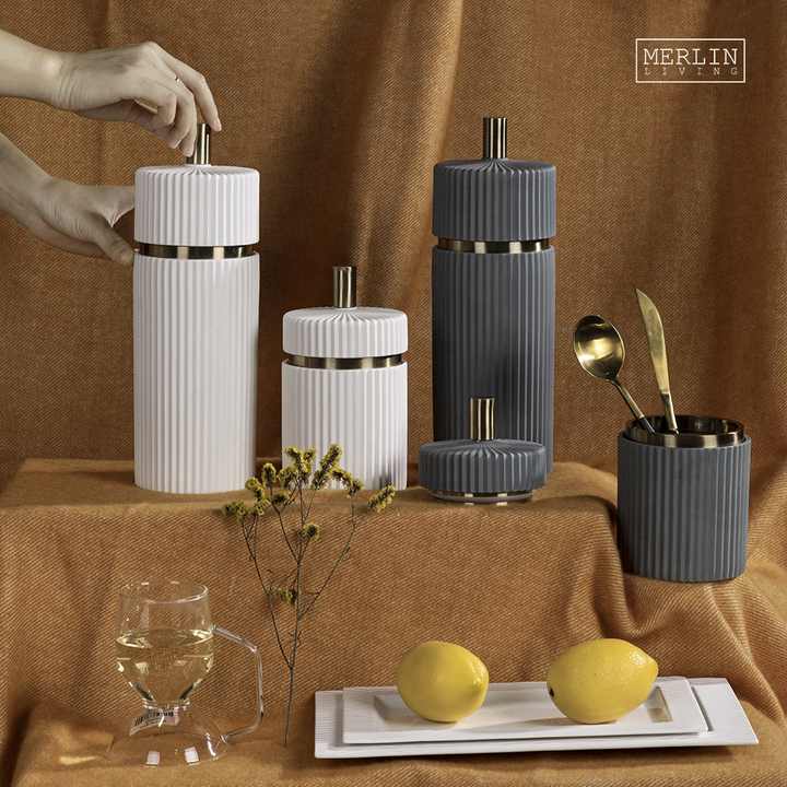 Merlin Living Colorful Ceramic Canister Sets for Home Decor