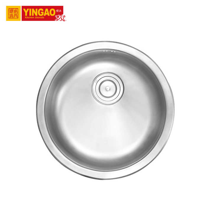Modern Small Stainless Steel Single Bowl Kitchen Sink - Round Design ...