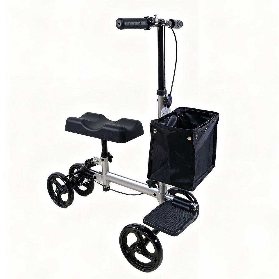 Adjustable Height Knee Walker Scooter with Storage Bag Aluminum ...