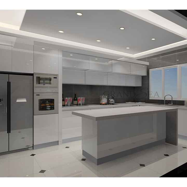 Design High Gloss Acrylic Modern Kitchen Cabinet Set