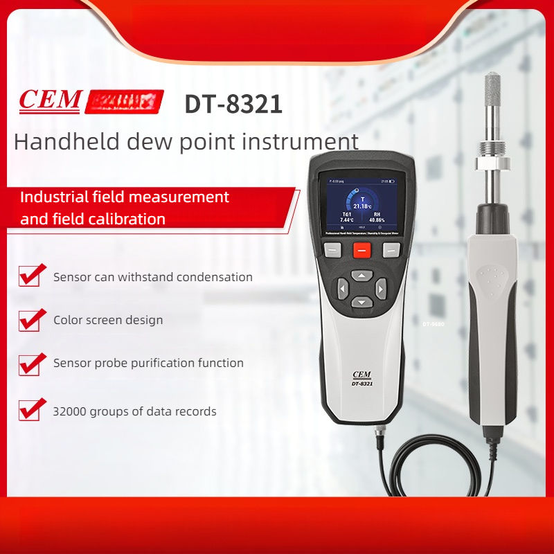 CEM Precision Handheld Dew Point Meter, Water Vapor Tester, SF6 Gas Dew ...