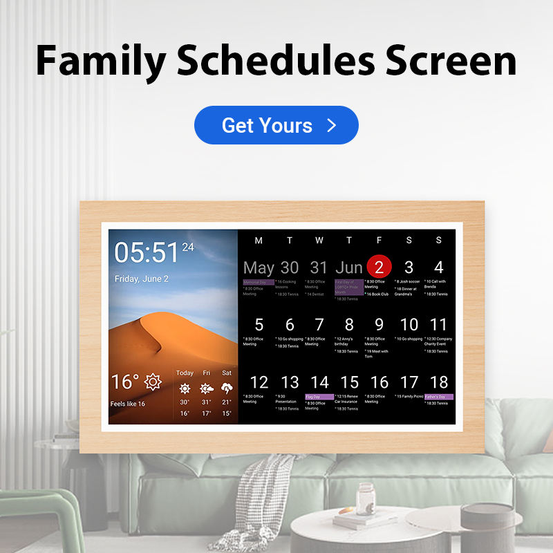 Digital Home Screen Planner Software - Touch-Screen Wall Calendar
