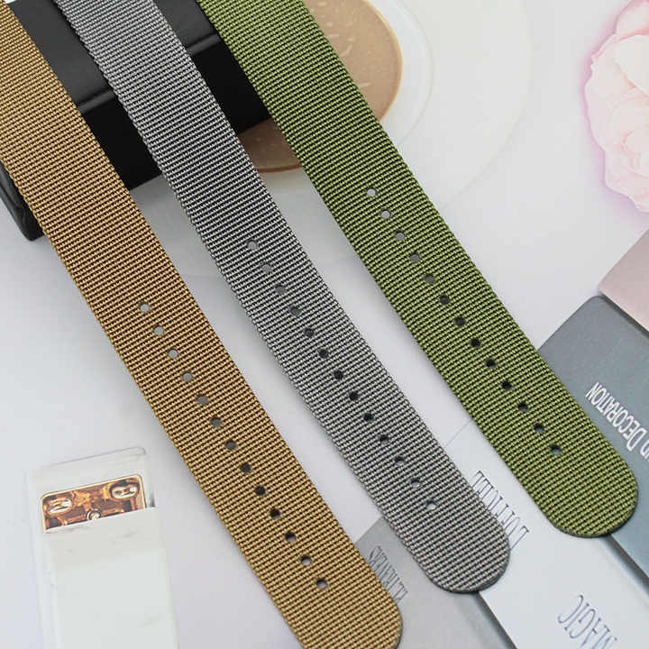 Factory Direct Sale Single Pass Nylon Watch Bands 20mm 22mm 24mm PVD ...
