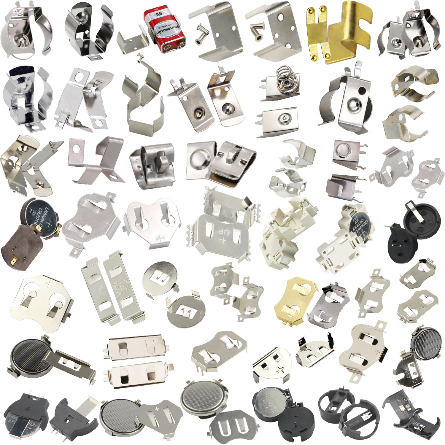 Factory custom small metal stamping SMD/SMT AAA battery holder spring ...