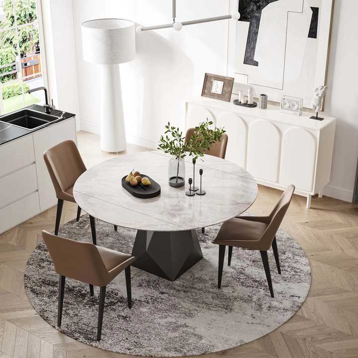 Designer Foldable Fold Down Dinning Table Modern Nordic Kitchen Circle ...