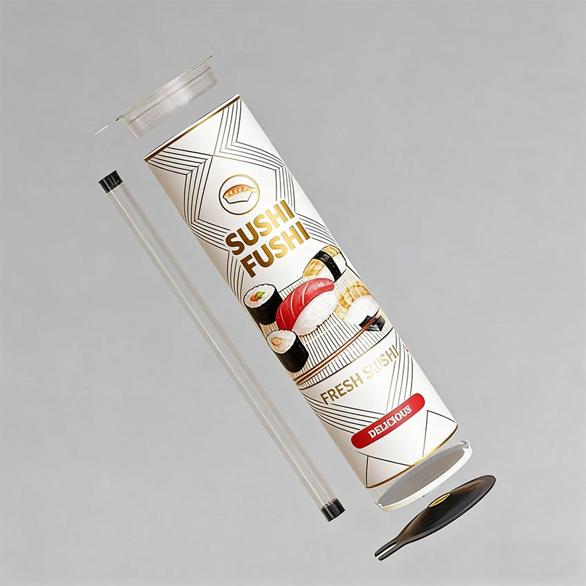 Wholesale Custom logo Suka Sushi Rolls Container Sashimi Push Pop up ...