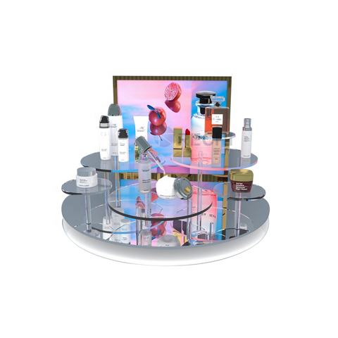 RECHI Custom counter top display cosmetic perfume essential oil led ...