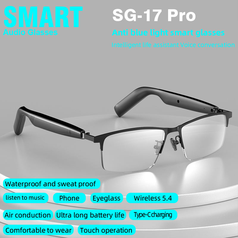 SG17 Pro Smart Wearable Headset Audio Glasses IP67 Waterproof Touch ...