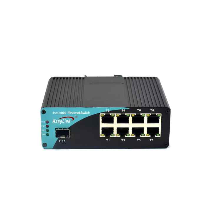 8 Port Gigabit Industrial Ethernet Unmanaged Switch with 1 SFP Port 10/100/1000Mbps DIN-Rail ...