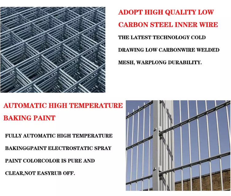Custom  hot dip galvanized double welded  wire mesh fence garden fence 868 double fence iron wire mesh hot dip galvanized double