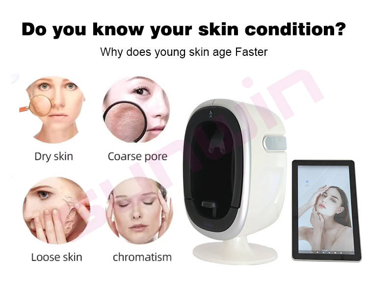 AI 3D Facial Scanner Skin Analyzer Magic Mirror 15.6" Touch Screen ...