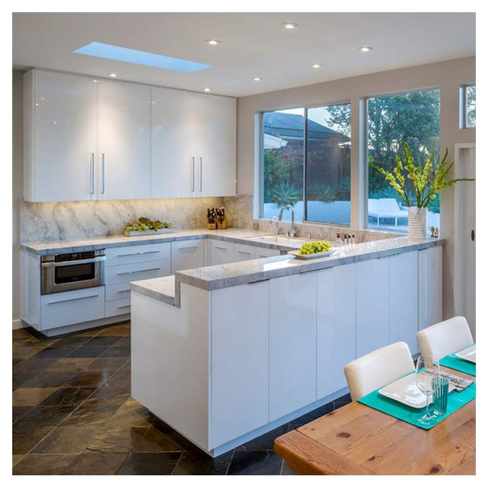 Slim 2025 Kitchen Aluminum Frame Door Panel Glass-Inset Finished ...