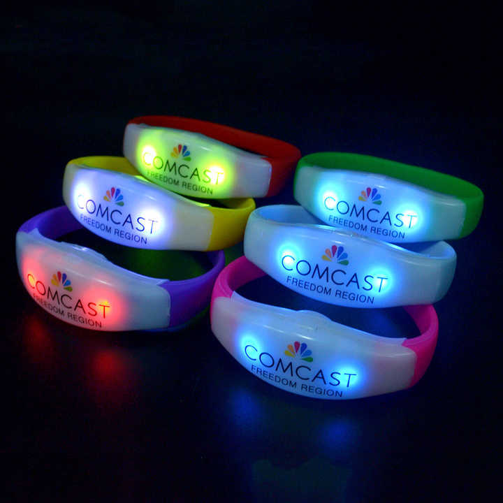 Custom Logo DMX Wireless Remote Radio Controlled LED Bracelet