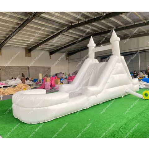 Party Rental White Bounce House with Ball Pit Inflatable Castle Water ...
