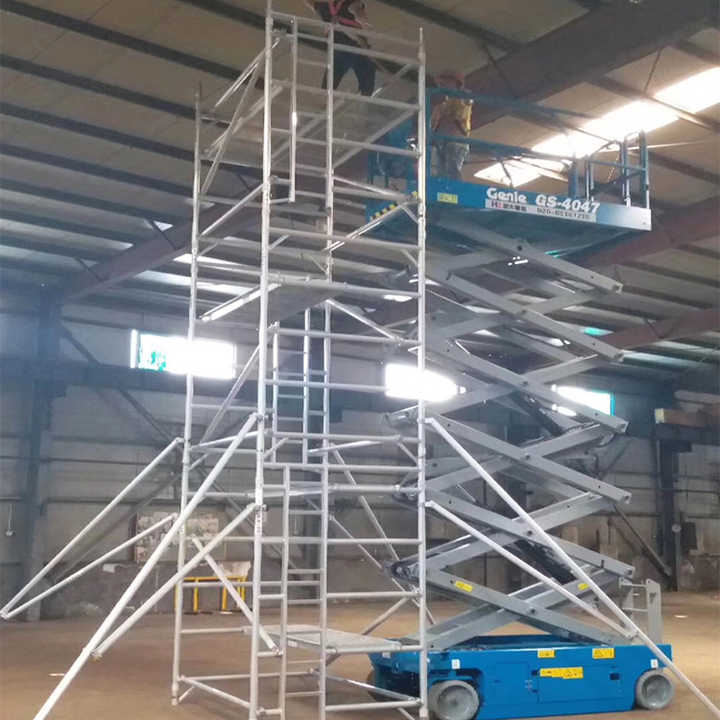 Double Width Aluminum Mobile Tower - Customizable Scaffolding