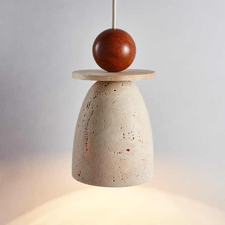 D2133 Travertine volcanic rock stone light modern decoration pendant ...