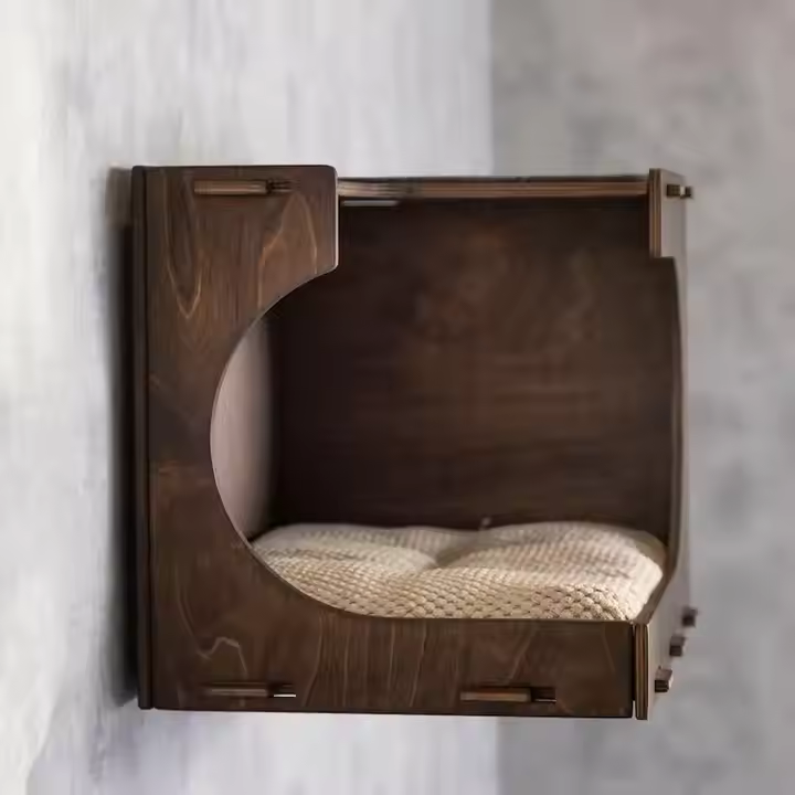 Good Quality Fashion Design Wood Pet Furniture Wood Wall Mounted Cat ...