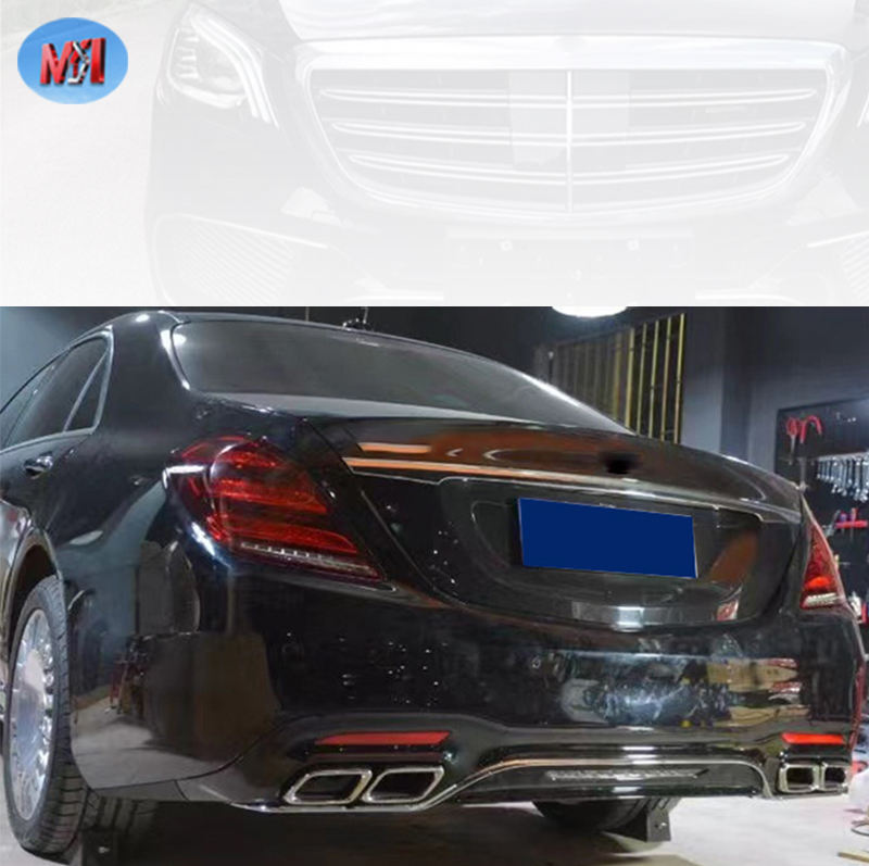 S65 Surround W222 Modified S65 AMG Model Front and Rear Bumper Rear Lip ...